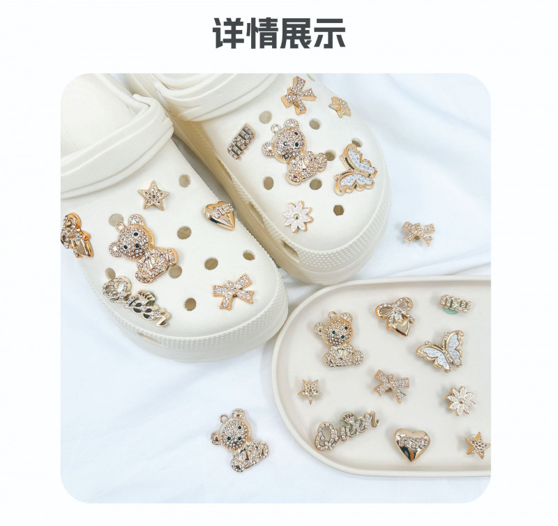 Luxury Clogs Charms Set | Cute & Trendy Shoe Charms with Crystal ...