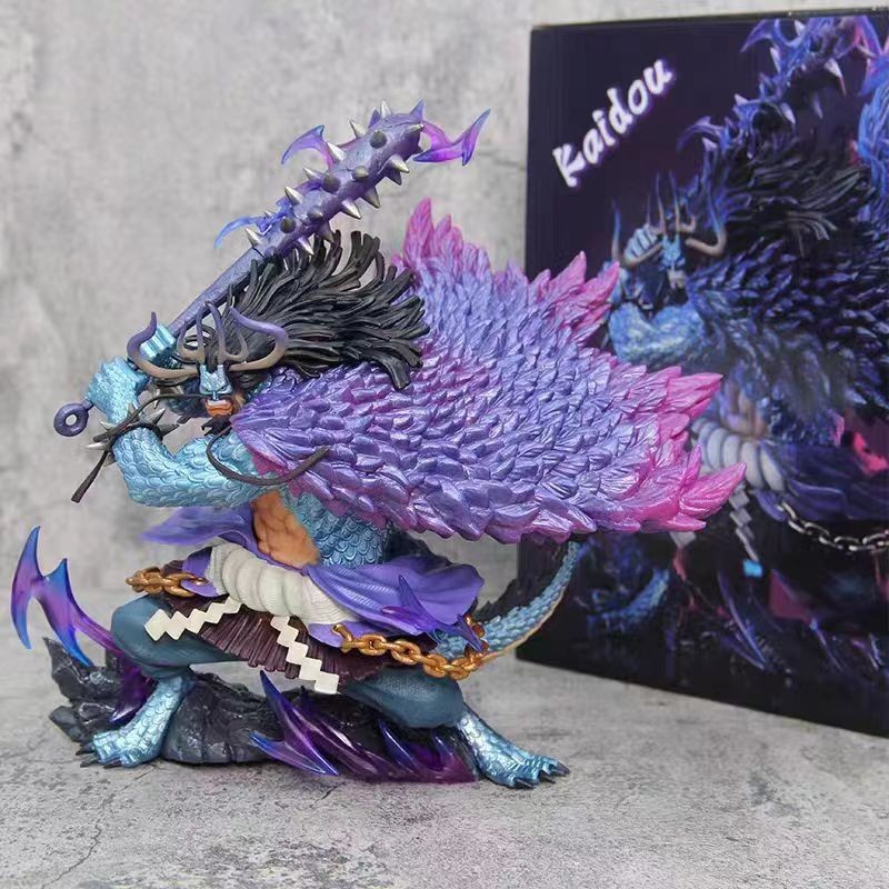 27Cm Anime Man Beast One Piece Statue Four Emperors LX Kaidou Action ...