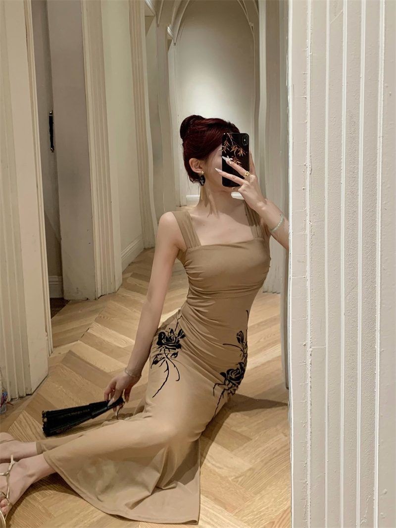 Mocha Mousse Dress Gown Pantone Color of Year 2025 Khaki Brown Elegant ...