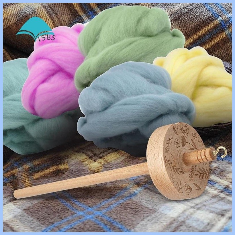 Drop Spindle Yarn Tool Wooden Hardwood Spinner Wheel Yarn Drop Spindle ...