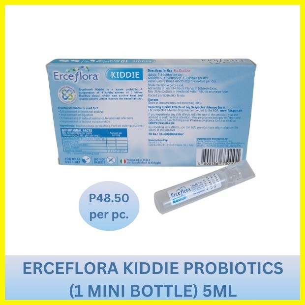 ۩ ERCEFLORA KIDDIE PROBIOTICS (1 MINI BOTTLE) 5ML | Shopee Philippines