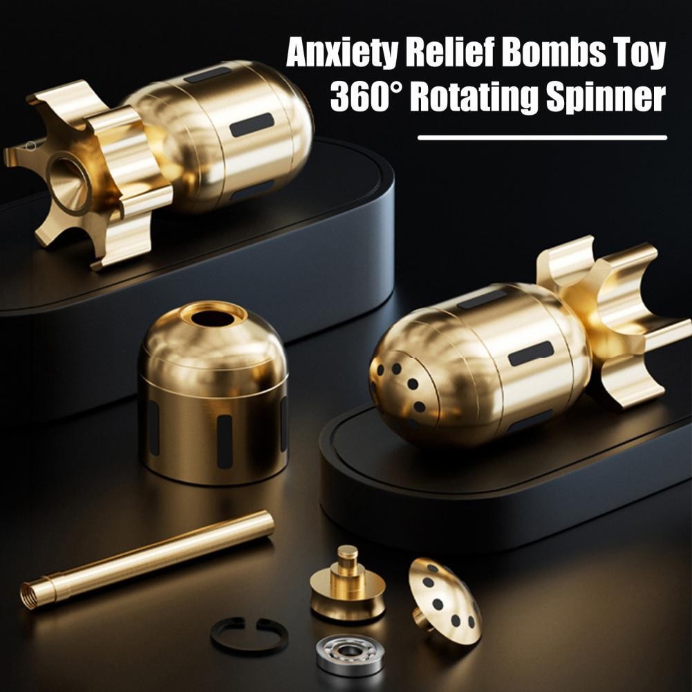 Brass Spinner 360° Rotating Portable Stress Relief Mini Metal Bombs ...