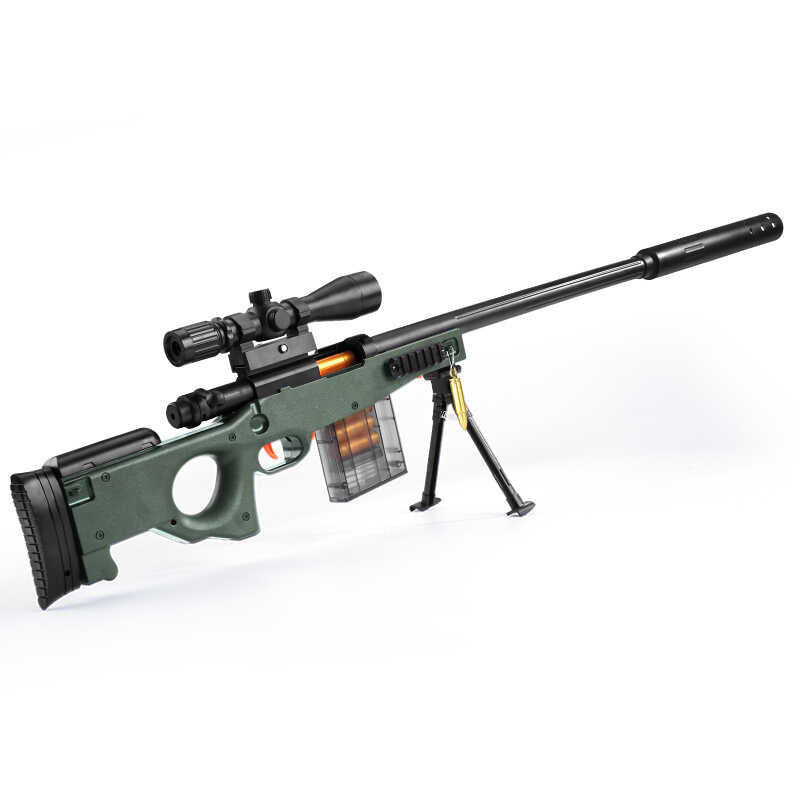 Shell Throwing Soft Bullet Gun AWM Simulation 98K Machine Gun Barrett ...