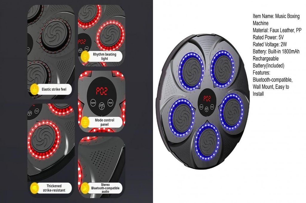 Smart Boxing Device Space-saving Boxing Gear Smart Led Boxing Training ...