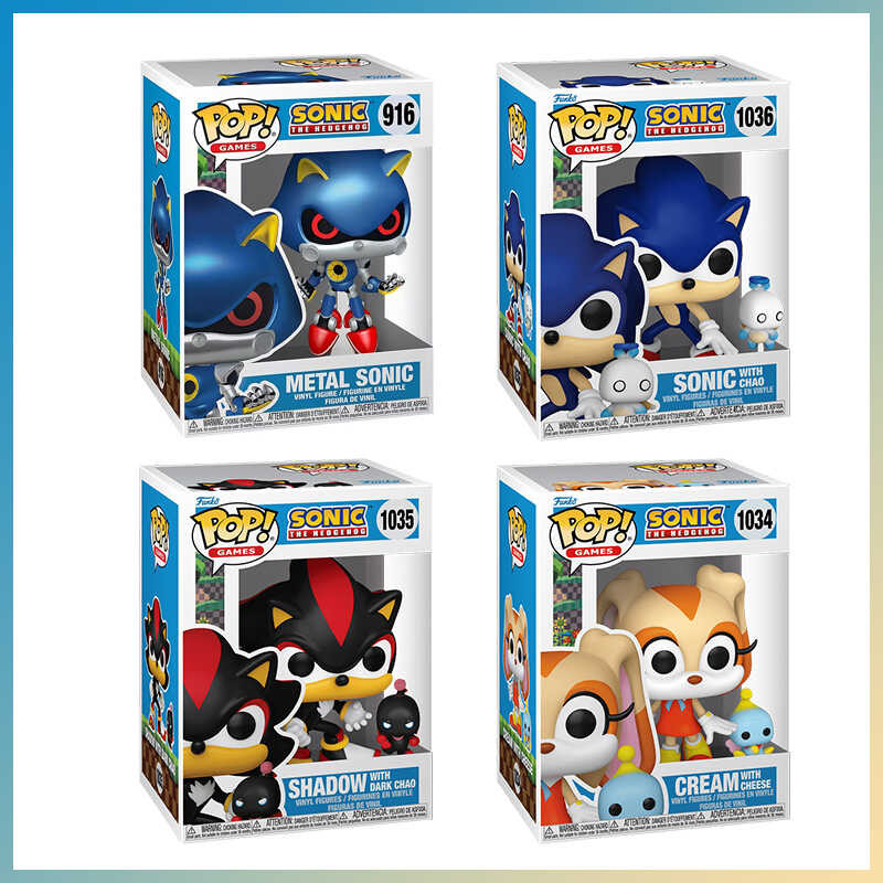 Funko Pop Sonic Ang Hedgehog Game Figure Shadow Cream Children Model ...