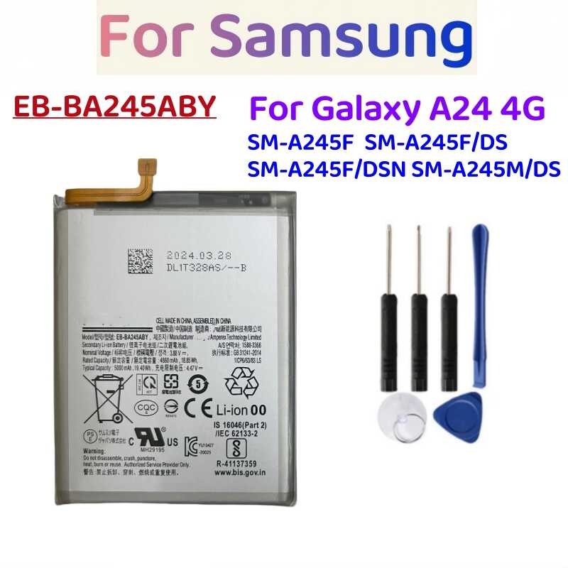 EB-BA245ABY 5000mAh Battery For Samsung Galaxy A24 4G A245 SM-A245F SM-A245F/DSSM-A245F/DSN c ...