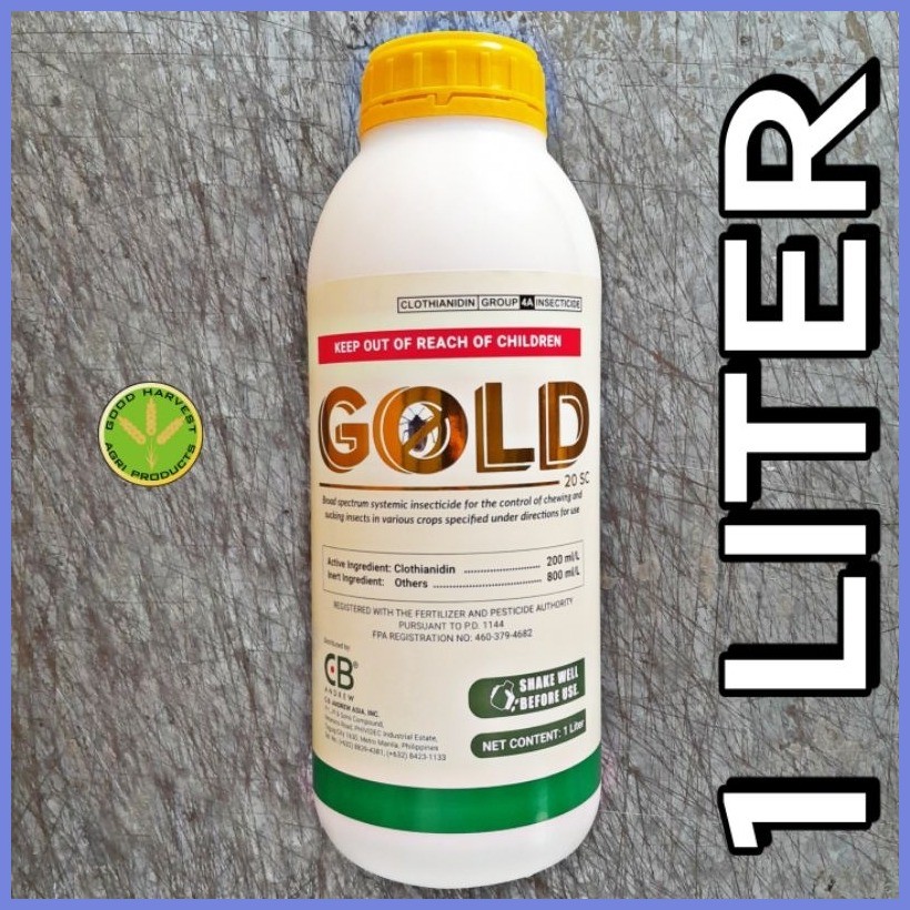 ♥️ GOLD 20 SC (1 LITER) CLOTHIANIDIN INSECTICIDE by C.B. ANDREW ...
