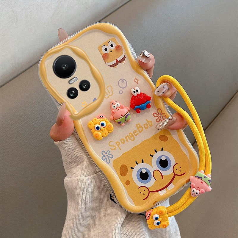 Clear 3D Cream Wave Phone Case for OPPO Reno 10 / Reno 10 Pro 5G ...