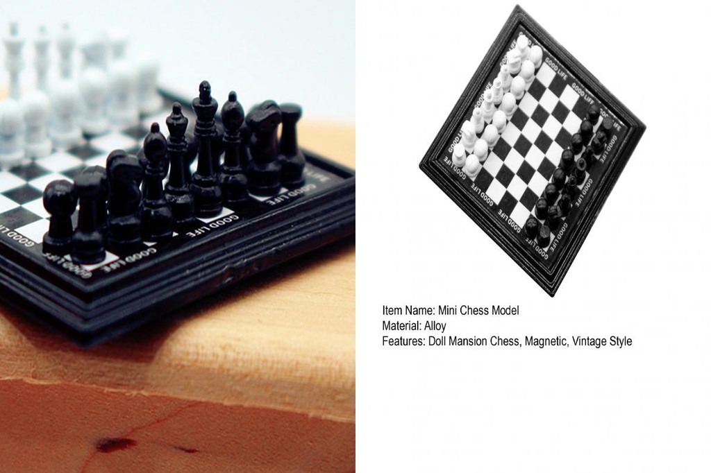 PANDU Mini Chess Set Retro European Chess Style Mini Magnetic Chess Set ...