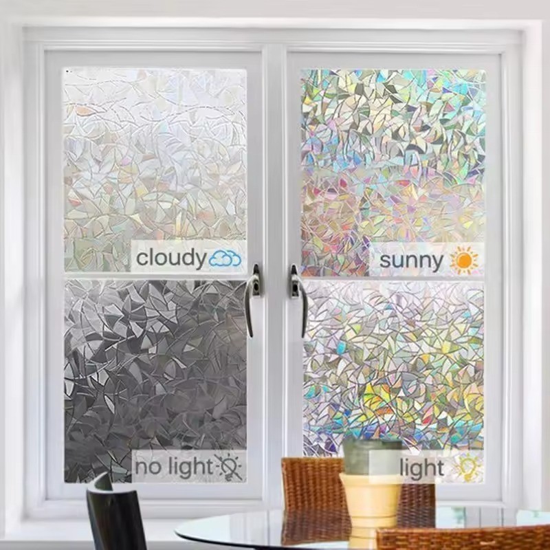 45*100cm Window Film Sticker 3D Sunshade Glass Sticker Anti-peeping ...
