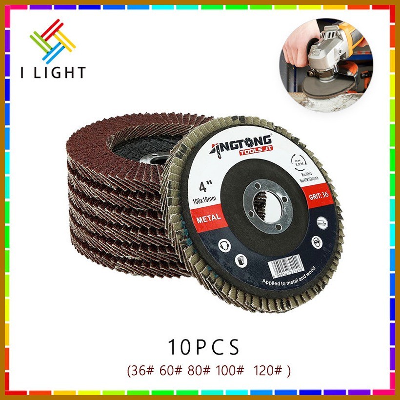 （Fast Delivery）Per Box（10pcs）Flap Disc Sanding Disc Angle Grinder 4inch ...