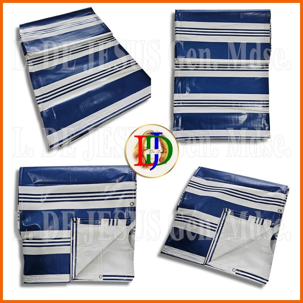 LDJ STRIPE NYLON LONA TRAPAL TARAPAL TOLDA AWNING CANOPY ROLL UP CANVAS ...