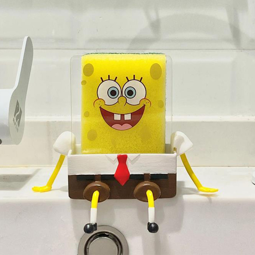 SpongeBob SquarePants Dishwashing Brush Sponge Drainage Rack Dishware ...