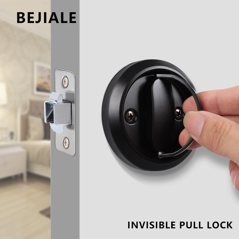 Ring 3 81F Invisible Double Side Dark Bedroom Interior Wooden Door Push ...
