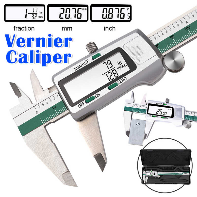 Precision High LCD Digital Vernier Caliper Gauge Micrometer Measuring ...
