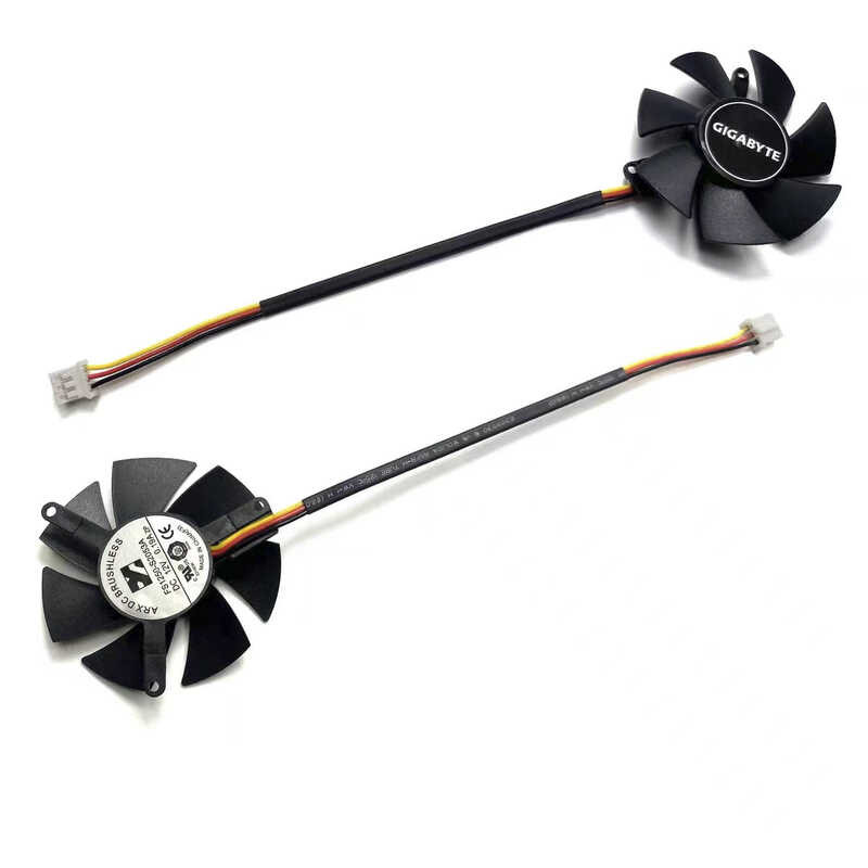 FS1250-S2053A 47MM DC 12V 0.19A 3 Pin 1050TI GPU Cooler For Gigabyte ...