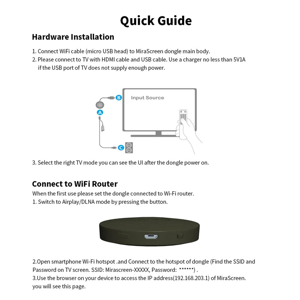 HdoorLink 1080P MiraScreen G2 Wireless Display Adapter Wireless ...