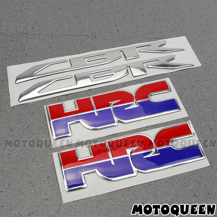 Motorcycle 3D Chrome Decals Fairing Label Stickers For HRC CBR ...
