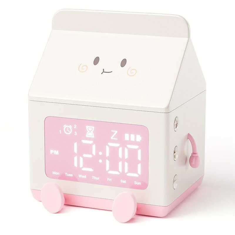 Milk Creative Box Digital Alarm Date Display Mini Countdown Cute ...