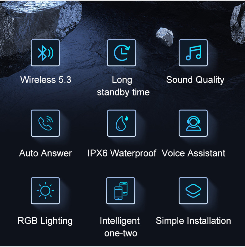 Blaise V8S Intercom 500M Helmet Bluetooth Headset Wireless Waterproof ...