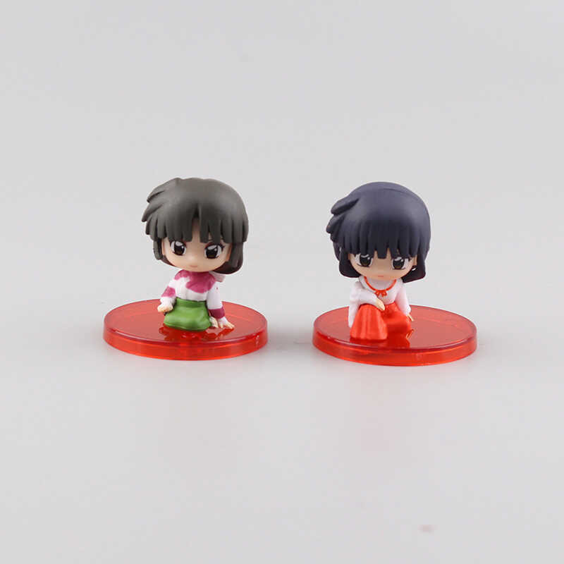 SK 4Pcs/1Set Inuyasha Anime Higurashi Kagome Miroku Sango Action Figure ...