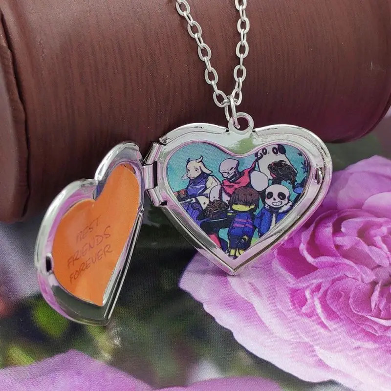 Anime Game UNDERTALE Sans Cosplay Necklace Unisex Metal Family Photo ...