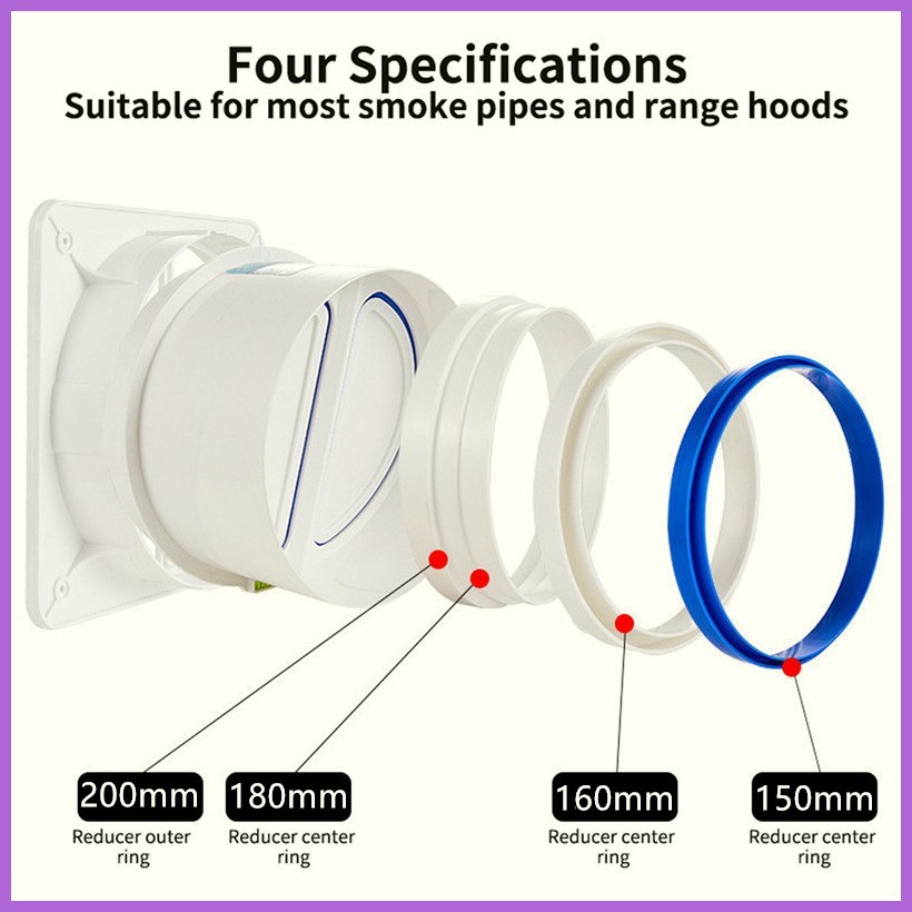 Check Valve Exhaust Fan Round Pipe Backdraft Damper Air Duct ...