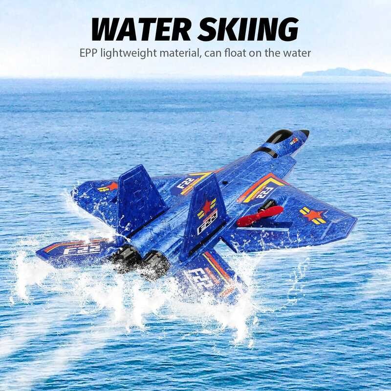 Raptor F22 RC Plane 2.4G 2Ch Remote Control Flying Glider With LED ...