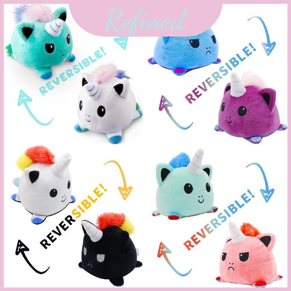 Adorable Reversible Flip Unicorn Plush Stuffed Toy Soft Animal Kids For ...