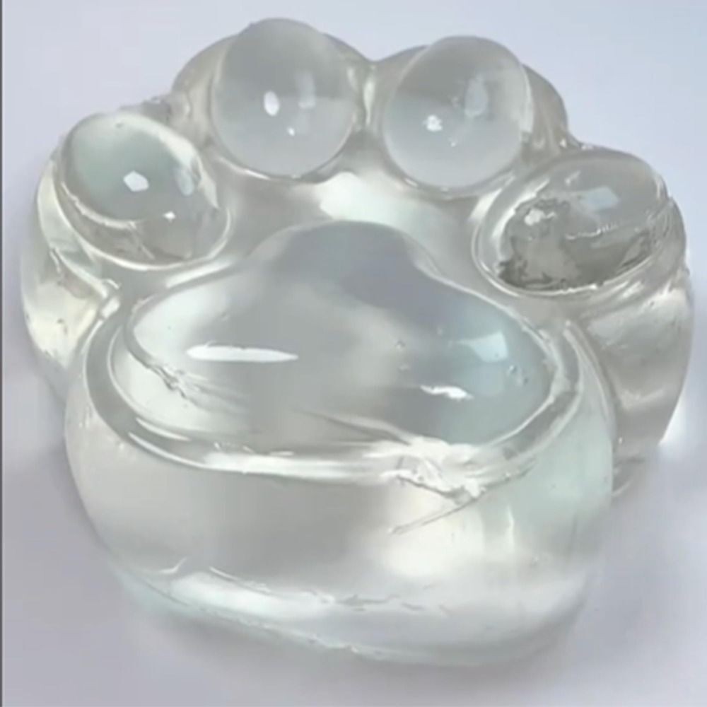 Transparent Large Squishy Ultra Soft Sticky Clear Cat Paw Squeeze Toys ...