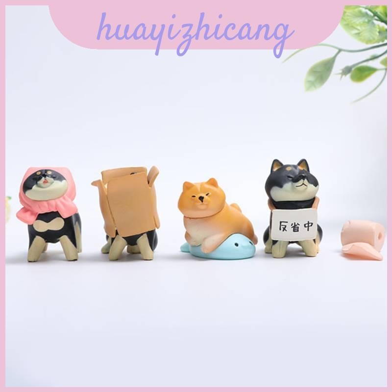 Collectible Inu Shiba Hachiko Miniature Dog Toys Set Of Six Pvc Cute ...