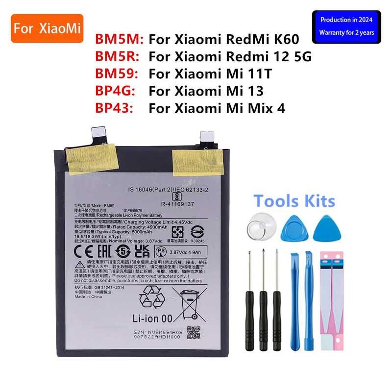 Brand New Battery BM5M BM5R BM59 BP4G BP43 For Xiaomi RedMi K60 Redmi ...