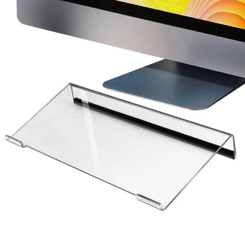 Tilted Computer Holder Heighten Stand Ergonomic Clear Acrylic PC ...