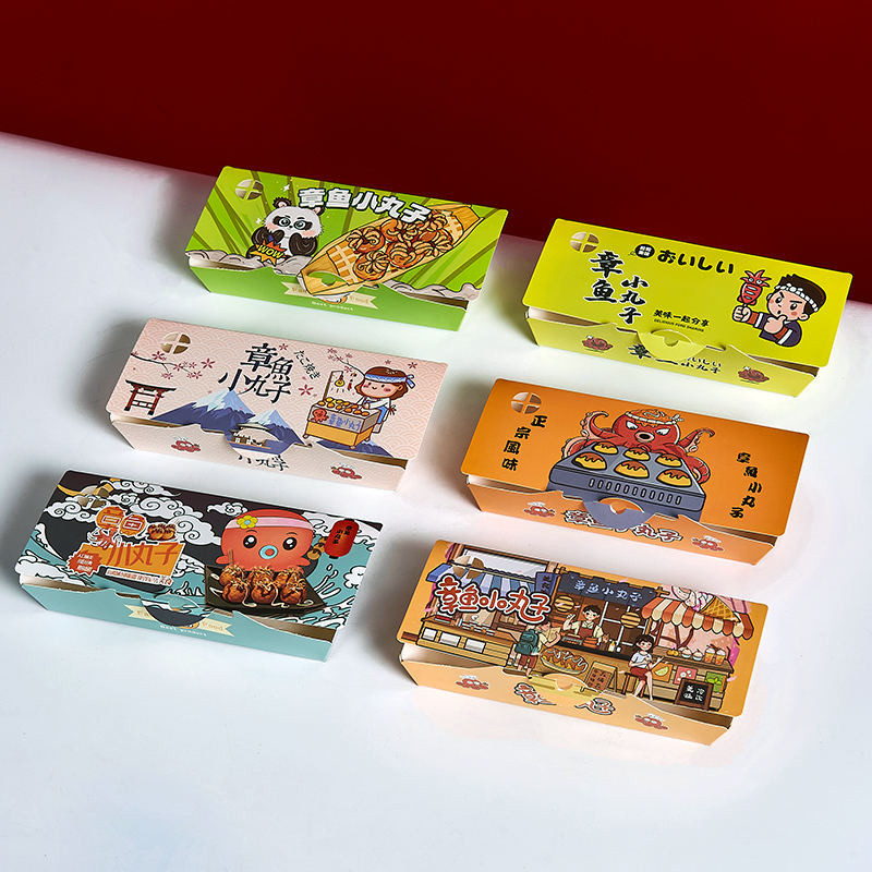 Octopus Balls Box Takoyaki Packaging Box Hand-painted Octopus Box ...