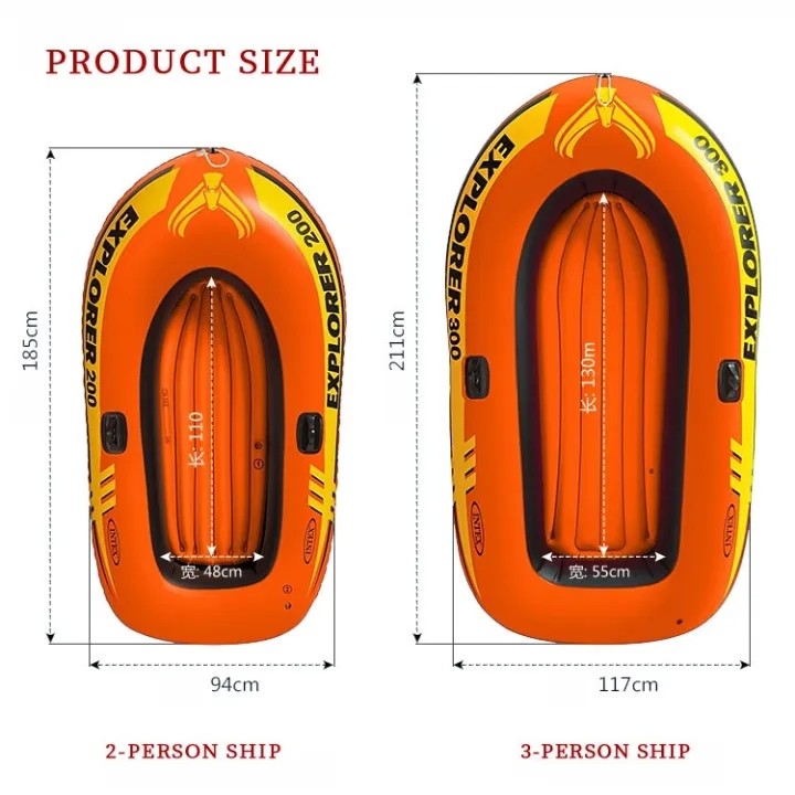 Portable Boat Kayaking 2-3 Person Inflatable Boat Fishing Inflatable ...
