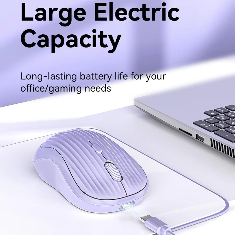 Multi-Device Wireless Bluetooth Mouse with 2.4GHz Dual Mode Mice USB ...