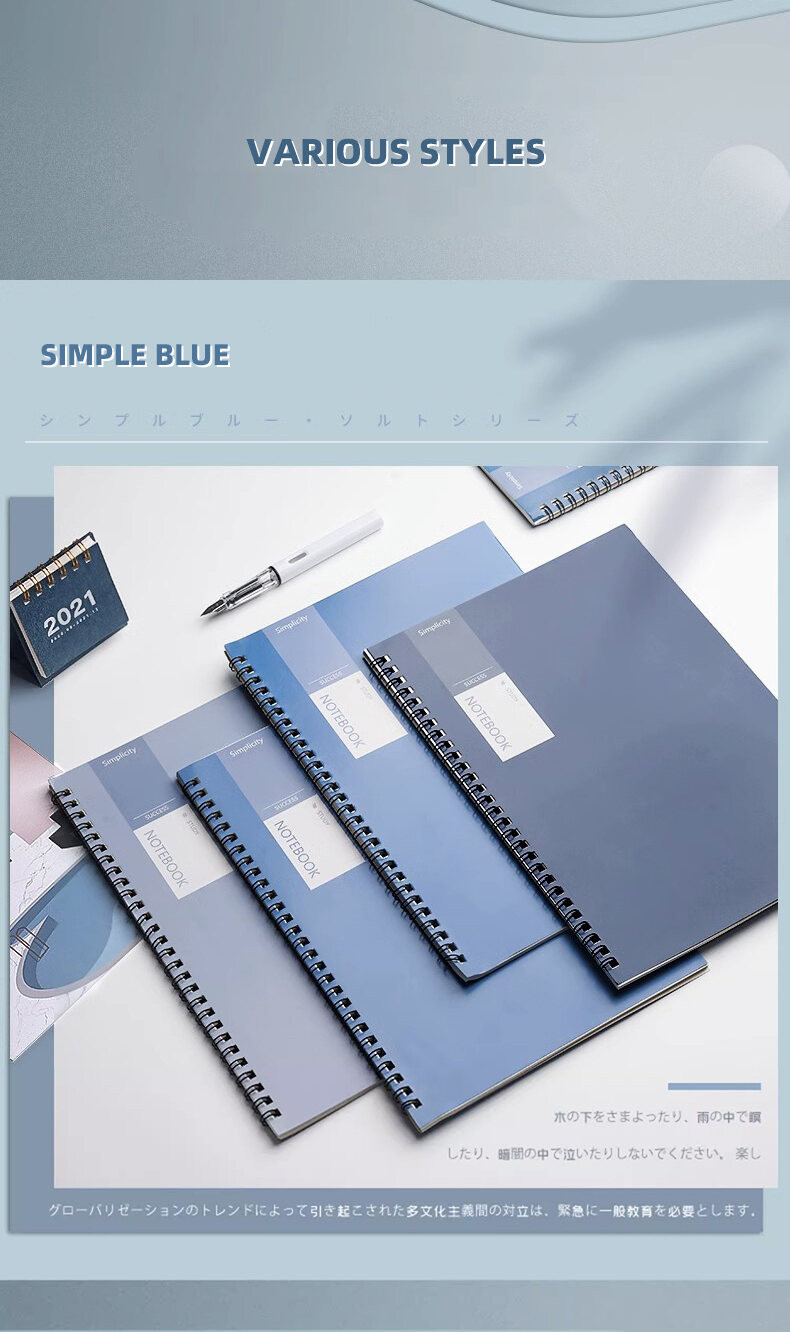 A5 Writing Notebook for grade 1-5 40 sheets Student Line Spiral ...