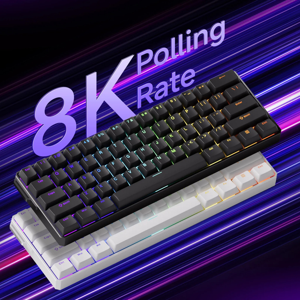 FUN60 Ultra Mechanical Gaming Aluminum Keyboard Magnetic Switch Rapid ...