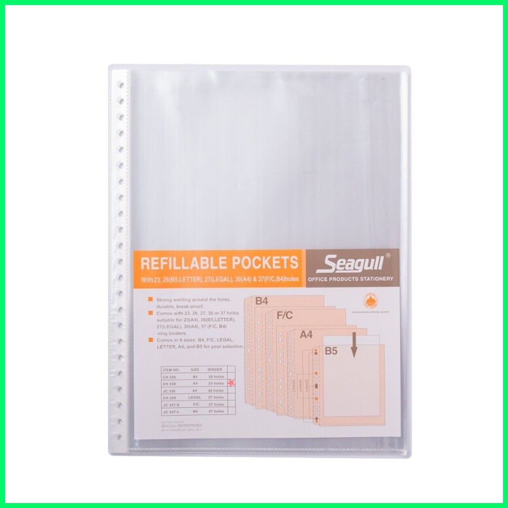 Seagull Clearbook Refill 10 Sheets | Shopee Philippines