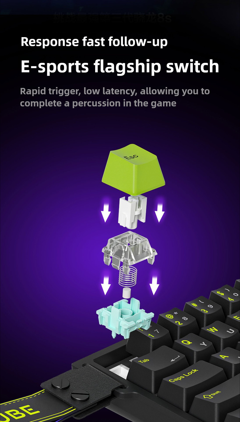 FURYCUBE M30HE 8K Magnetic Switch Rapid Mechanical Keyboard for Esports ...