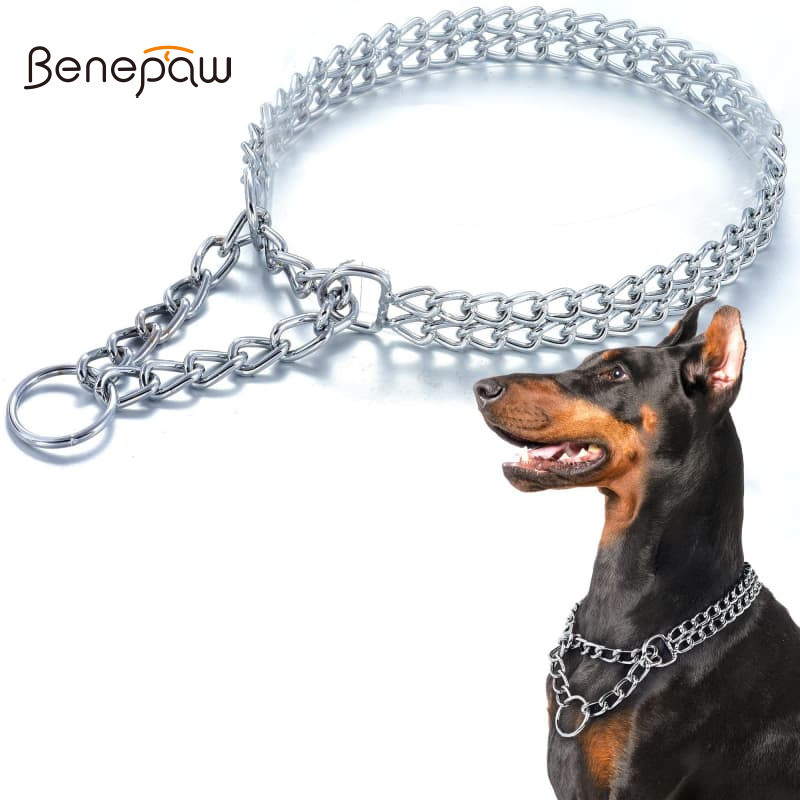 Benepaw Stainless Steel Dog Chain Collar German Laser Welding 360 ...