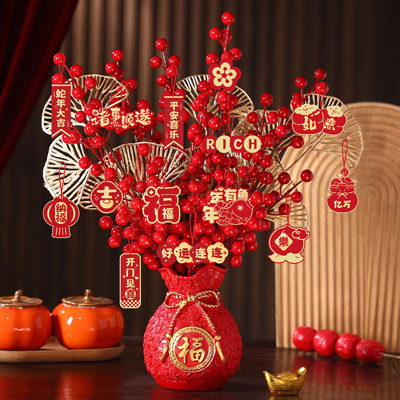 Wedding Fortune Bucket Prosperity Fruit Decorations for Living Room ...
