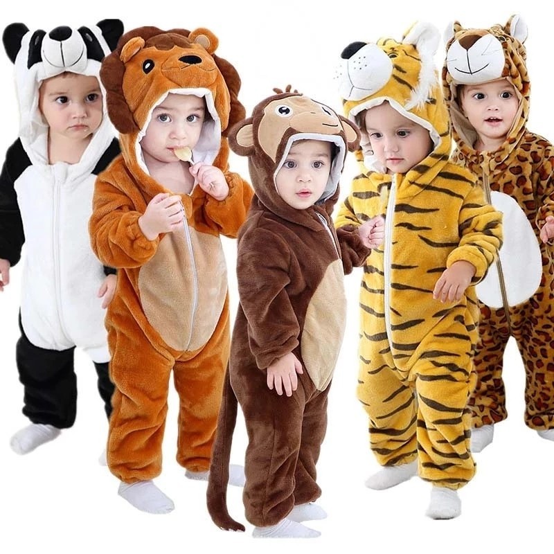 Kids Cartoon Animals Cosplay Costume Tiger Lion Rabbit Dragon Elephant ...