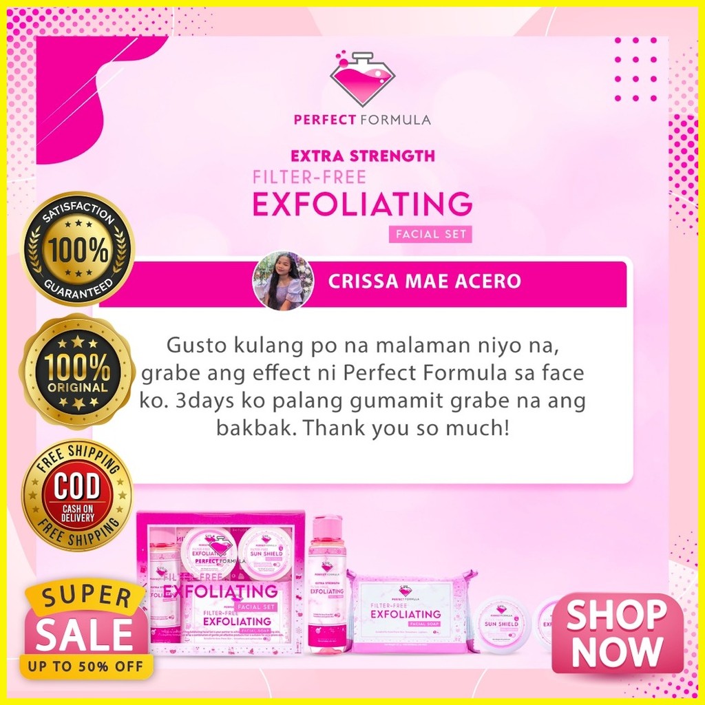 Original Perfect Formula Extra Strength Filter-Free Exfoliating Facial ...