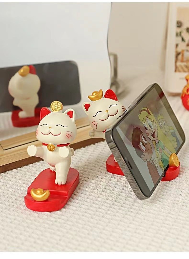 Zhaocai Cat Mobile Phone Stand Cute Creative Birthday Gift Holiday Gift ...