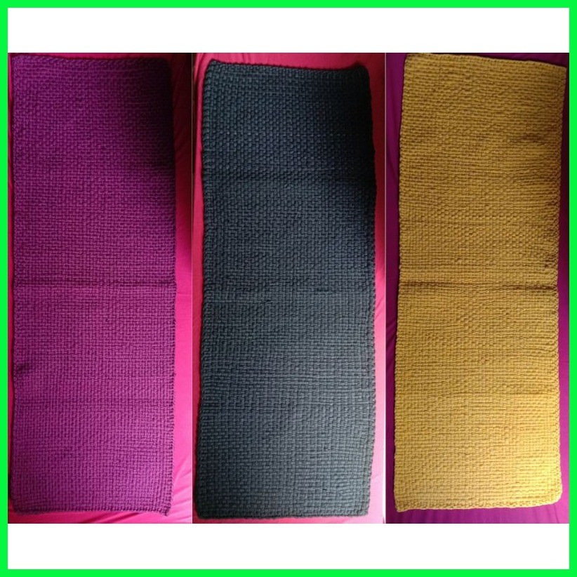 ∈ Extra-Long Sized (17" by 48") Plain/Two-Colors String Doormat / Rug ...