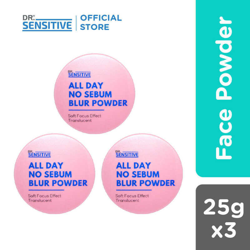 Of 3 Set - Dr. Sensitive All Day No Sebum Blur Powder 25G | Shopee ...