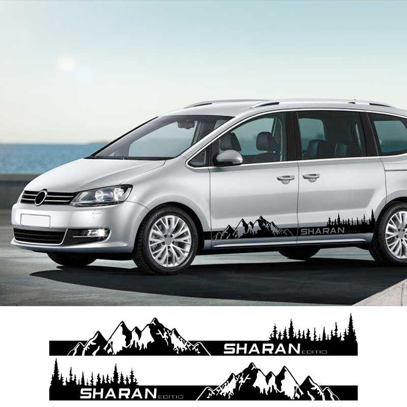 Car 2Pcs Side Door Stickers Para Sa VW Sharan Camper Van Vinyl Decals ...