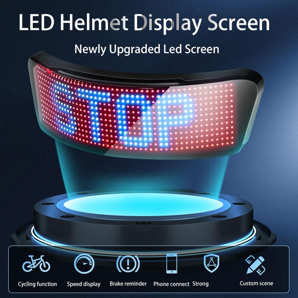 Luminous Helmet Bicycle And Motorcycle Custom Editing Bluetooth Riding ...