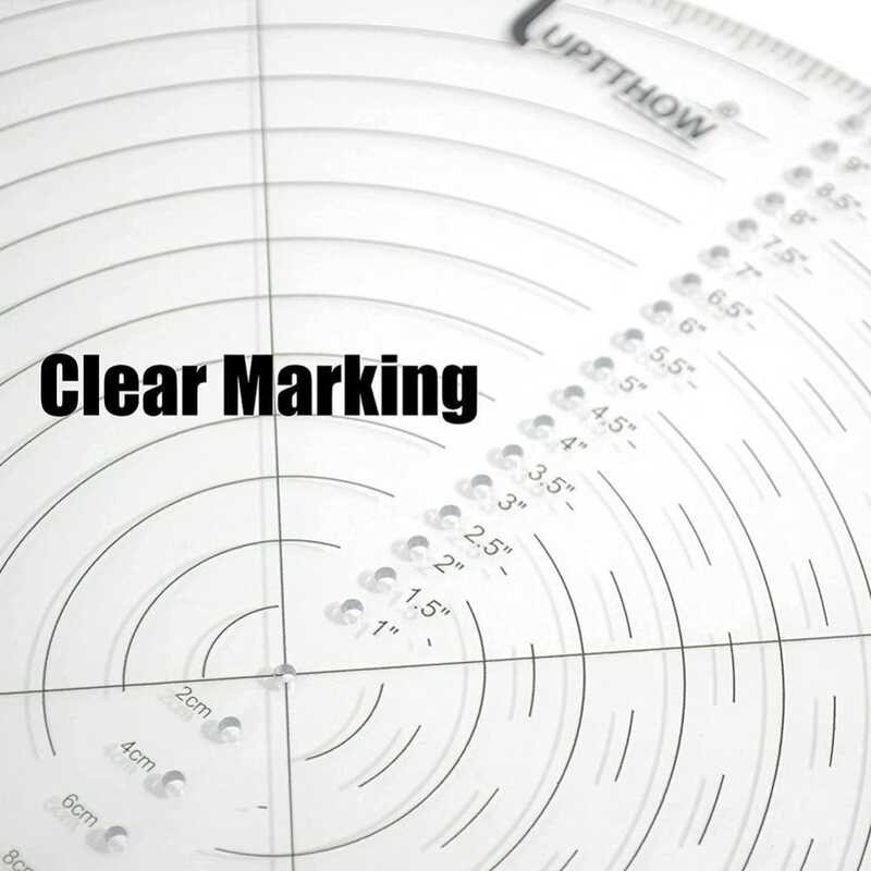 Inch 10 Wood Round Lathe Work Protractor Center Finder Plastic Ruler ...